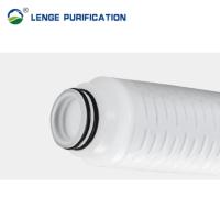 China 0.45um PVDF Pleated Filter Element 20 Inch With 226 Silicon Rubber for sale