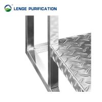 China Clean High Quality Stainless Steel Two Step Ladder with Anti-slip Pattern Anti-Corrosion Design for sale