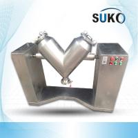 China PTFE V Type Powder Mixer Machine 100L Capacity with 1.5kW Motor and Digital Timer for Industrial Applications for sale