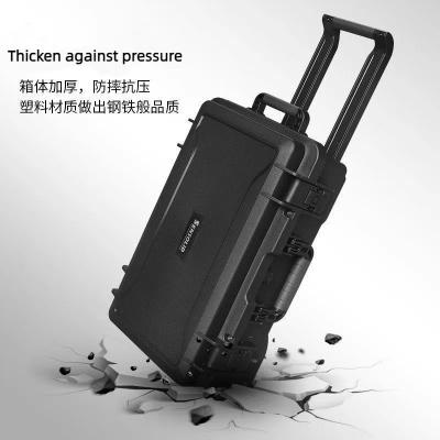 China IP67 Waterproof Tool Storage Case with Soundproof Wheels and Pull Rod Handle for Military Industry 560x355x230mm for sale