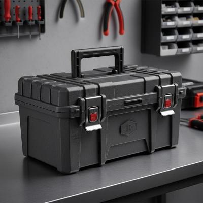China Heavy Duty Tool Storage Box with Secure Locking Mechanism, Impact Resistant Design, and Collapsible for Easy Storage for sale