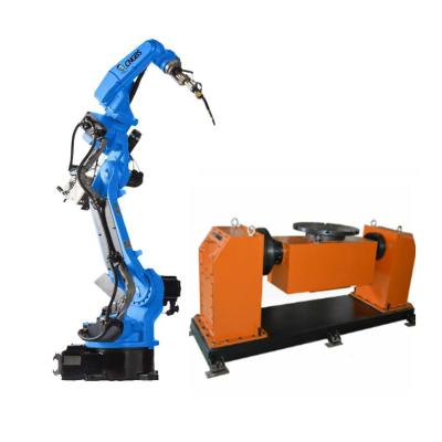 China 6 Axis Arc Welding Robot GBS6-C2080 2080mm Reach 7kg Payload with Welding Torch and Positioner for sale