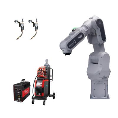 China Flexible 6 axis ABB Industrial Welding Robot With Torch And Robot Positioner For Arc Welding for sale