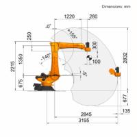 China KUKA KR 120 R3200 PA 5 Axis Palletizing Robot 120 kg Payload 3195 mm Reach with KR C4 Controller for sale