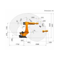 China 6 Axis Industrial Robot KR 210 R2700 EXTRA Welding Robot Arm 210 kg Payload 2696 mm Reach for sale