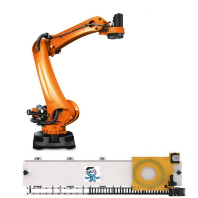 China KUKA KR 240 R3200 PA Palletizing Robot 240kg Payload 3195mm Reach with Guide Rails for sale