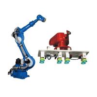 China 6 Axis Yaskawa GP110 Robotic Arm 110kg Payload 2236mm Reach with CNGBS Gripper for Pallet Handling for sale