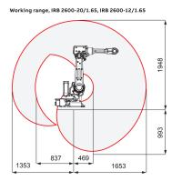 China 6 Axis Industrial  Robot Arm Automatic Welding Assembly and packing Robot Payload 12kg Reach 1850mm with IRC5 controller for sale