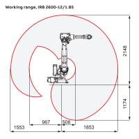 China 6 Axis Industrial  Robot Arm Automatic Welding Assembly and packing Robot Payload 12kg Reach 1850mm with IRC5 controller for sale