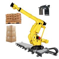 China Programming FANUC 6 Axis Industrial Robotic Arm Picking And Palletizing Workstation High Payload 400kg Handling for sale