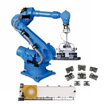 China YASKAWA GP180 6 Axis Industrial Programming Robotic Arm No Teaching Required Material Handling Removal Workstation With Gripper for sale