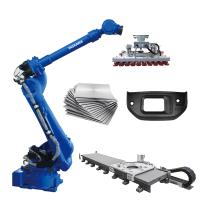 China YASKAWA GP180-120 Industrial Robotic Arm 180kg Payload Palletizing Workstation with Gripper and Guide Rail for sale