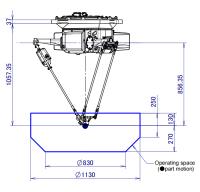 China FANUC M-2iA/3SL 4 Axis Delta Robot 3 kg Payload 1100 mm Reach IP69K Food Grade for sale