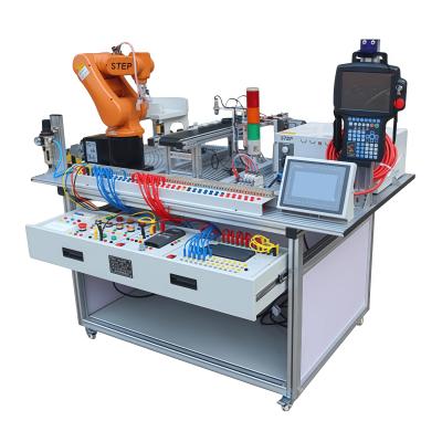 China 6 Axis Industrial Robot Sorting Training System with Vision Guided Conveyor 600mm Reach for sale