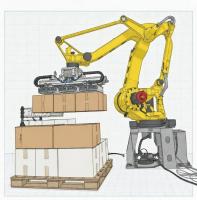 China Fanuc 410ic/110 410ic/185 410ic/315 410ic/500 Carton Bag Palletizing Robot Packaging Industrial Palletizer Handling Robot for sale
