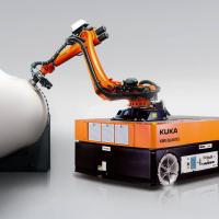 China Car Spare Parts Robotic Factory Solutions KUKA KMR QUANTEC Mobile Industrial Robot AGV Price for sale