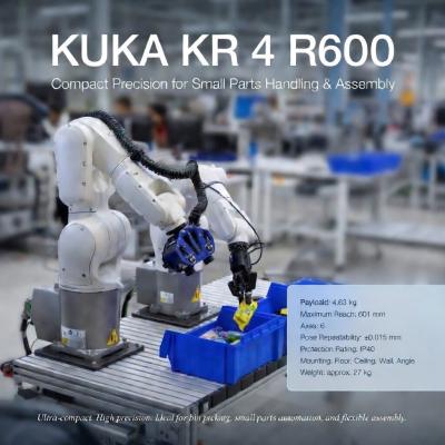 China KUKA KR 4 R600-3 Industrial Robot 4kg Payload 600mm Reach 6-Axis Automation Arm for sale
