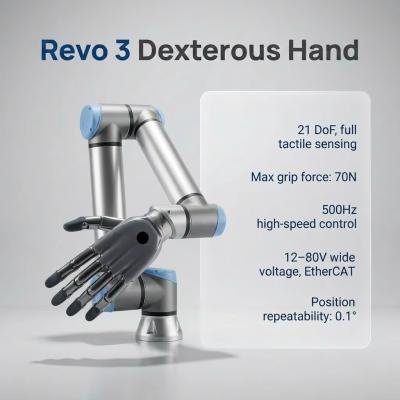 China BrainCo Revo 3 Dexterous Robotic Hand 5F 12DoF UR8e Collaborative Gripper Pick and Place for sale
