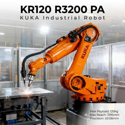 China KUKA KR120 R3200 PA Industrial Robot Palletizing Workstation 120kg Payload 3195mm Reach for sale