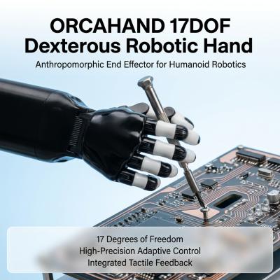 China ORCAHAND 17DOF Dexterous Robotic Hand Anthropomorphic End Effector for Humanoid Robotics 1.1kg for sale