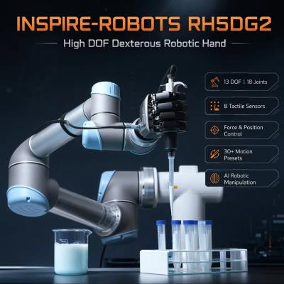 China Inspire RH5DG2 Series Dexterous Hand Load 30kg Force Feedback Robotic Hand Manipulation Humanoid Robot Hand for UR Cobot for sale
