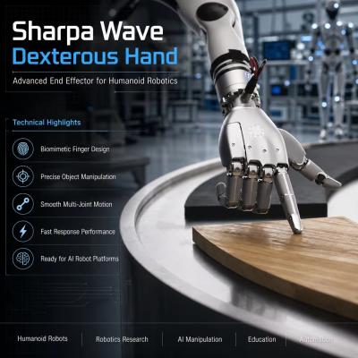 China Smart Five Finger Dexterous Hand OEM Support Sharpa Wave Anthropomorphic Robot Hand 22 DOF Dexterous Robot Hand for sale