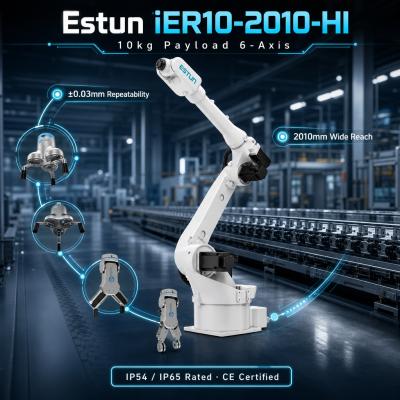 China Estun iER10‑2010‑HI 10kg 6‑Axis Robot Arm Hollow Wrist Industrial Robotic For Material Handling Welding Application for sale