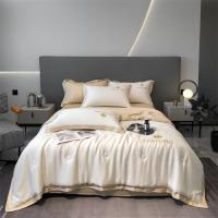 China Luxury Washed Silk Embroidered Summer Quilt Set 4 Pcs 3 Pcs No Hair Loss Healthy Sleep for sale