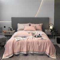 China Luxury Washed Silk Embroidered Summer Quilt Set 4 Pcs 3 Pcs No Hair Loss Healthy Sleep for sale