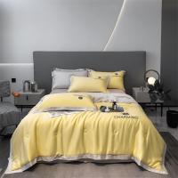 China Luxury Washed Silk Embroidered Summer Quilt Set 4 Pcs 3 Pcs No Hair Loss Healthy Sleep for sale