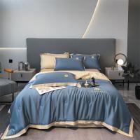 China Luxury Washed Silk Embroidered Summer Quilt Set 4 Pcs 3 Pcs No Hair Loss Healthy Sleep for sale