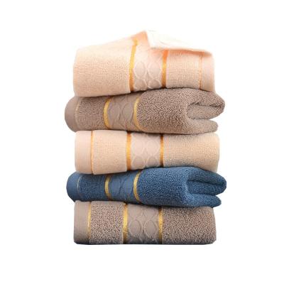China Pure Cotton 32S Gold Wire Double Lattice Towel with Customer Logo Embroidery for sale