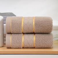 China Pure Cotton 32S Gold Wire Double Lattice Towel with Customer Logo Embroidery for sale