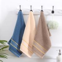 China Pure Cotton 32S Gold Wire Double Lattice Towel with Customer Logo Embroidery for sale