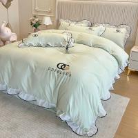 China 4 Pcs Embroidery Bedding Set for King Size Comforter in Luxury Washed Cotton Silk for sale