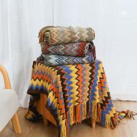 China Stylish and Breathable Plain Style Knitted Blanket for Summer Office or Home Nap for sale