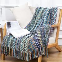 China Stylish and Breathable Plain Style Knitted Blanket for Summer Office or Home Nap for sale