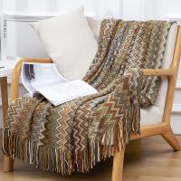 China Stylish and Breathable Plain Style Knitted Blanket for Summer Office or Home Nap for sale