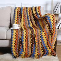 China Stylish and Breathable Plain Style Knitted Blanket for Summer Office or Home Nap for sale