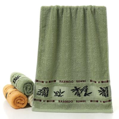 China Logo Customized Soft and Absorbent Jacquard Bamboo Fiber Towel for Household Cleaning for sale