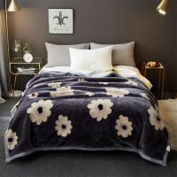 China Seasonal All-Season Raschel Blanket Luxury Bed Printed Home Bedroom Fluffy Throw for sale