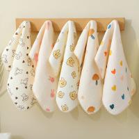 China Animal Print 100% Cotton Custom Cartoon Printed Woven Baby Kids Small Mini Face Towel for sale
