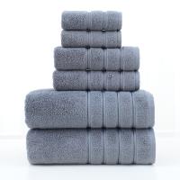 China Custom Logo Hotel Bath Towel Set 100% Cotton Sustainable Bathroom Towel for Home for sale