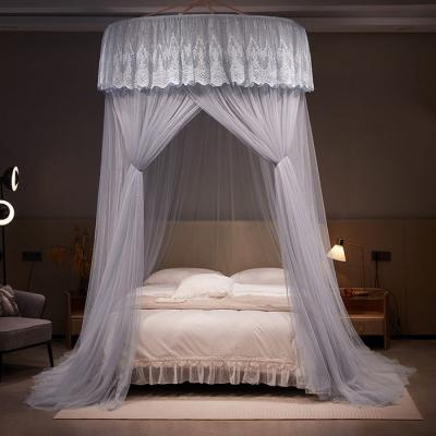 China 300tc Thread Count Beautiful Lace Dome Mosquito Net for Customized Bedding Set Designs for sale