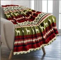 China Super Soft Customized Size Flannel Throw Blanket in Holiday Style Printed Decorations for sale