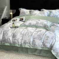 China Solid Random Designs Quilts Luxury Bedding Set with Washed Cotton Silk Embroidery for sale