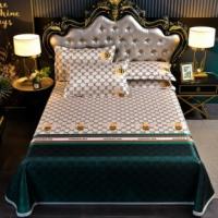 China 2024 Modern Wedding Bedding Type Wedding Four-piece Kit Ice Silk Mat Set for sale