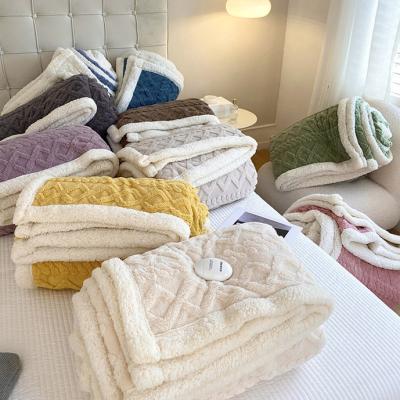 China Multifunctional Reversible Fleece Blanket 180*200cm 2.5kg Bedroom Essential for sale