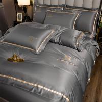 China Non Disposable Luxury Bed Sheets Ice Silk Bedding Set For Comfortable Sleep for sale