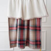 China Customized Popular Plaid Sofa Flannel Sherpa Fleece Throw Blanket for High Standards for sale